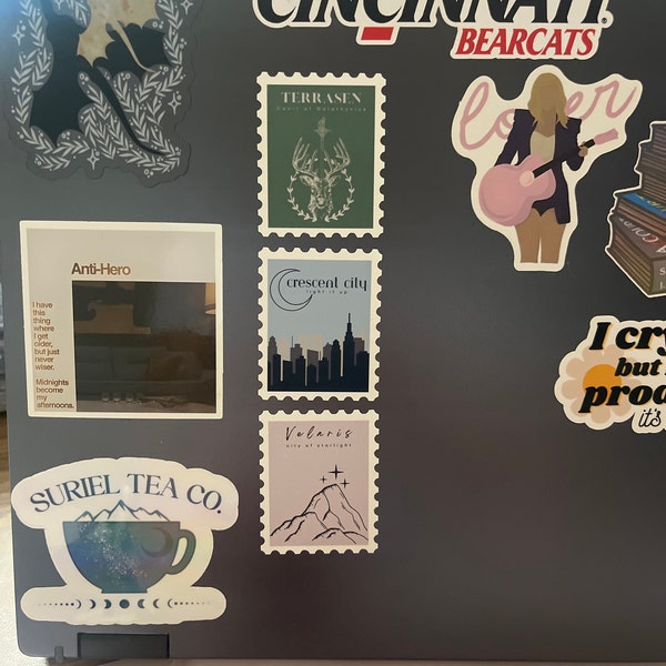 SJM Cities Stamp Sticker Pack VINYL STICKER Velaris City of Starlight ...
