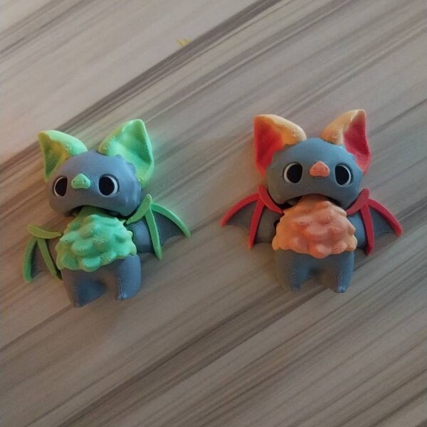 Halloween Pixie Bat | 3D Printed Articulating Flexi Fidget - Etsy