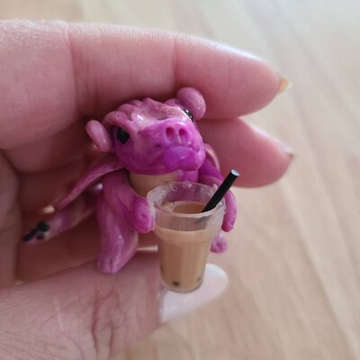 Donut Hoarding Dragon OOAK Polymer Clay Dragon on a Pile of - Etsy