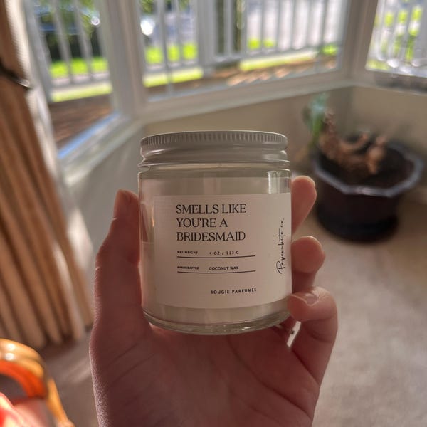 Maid of Honor Proposal Candle, Smells Like You're A MOH, Custom Wedding ...