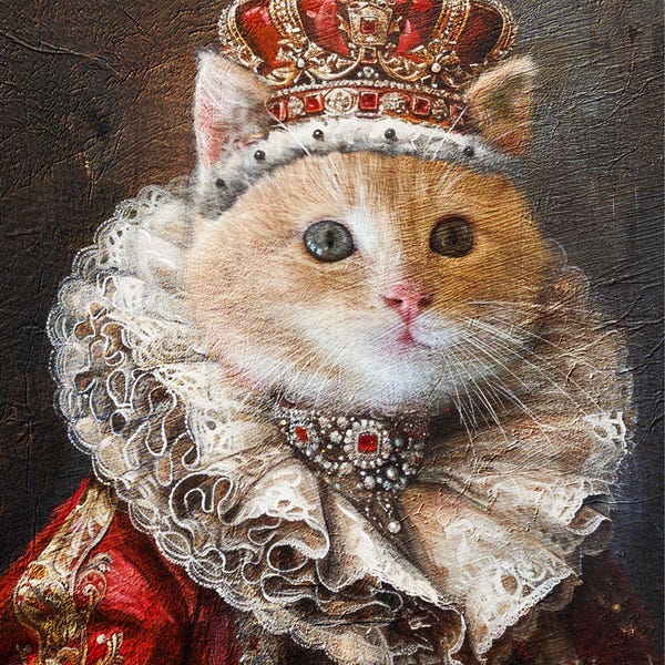 Royal Cat Portrait Renaissance Pet Painting Custom Regal Cat Portraits ...