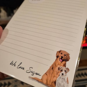 Personalized Dog Animal Notepad Stationery, to Do List Notepad, Cute ...