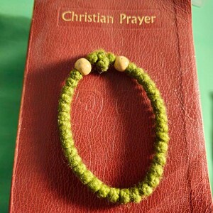 Olive Green Prayer Rope Bracelet With Cross, Greek Khaki Komboskini ...