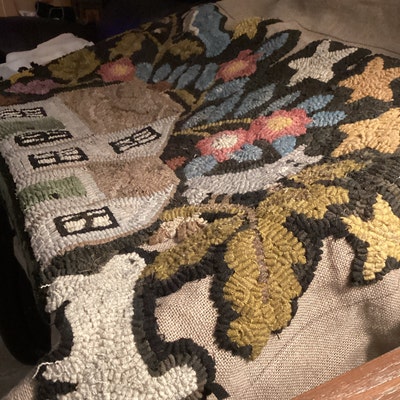 RUG HOOKING KIT Valentine Heart Table Runner on Linen - Etsy