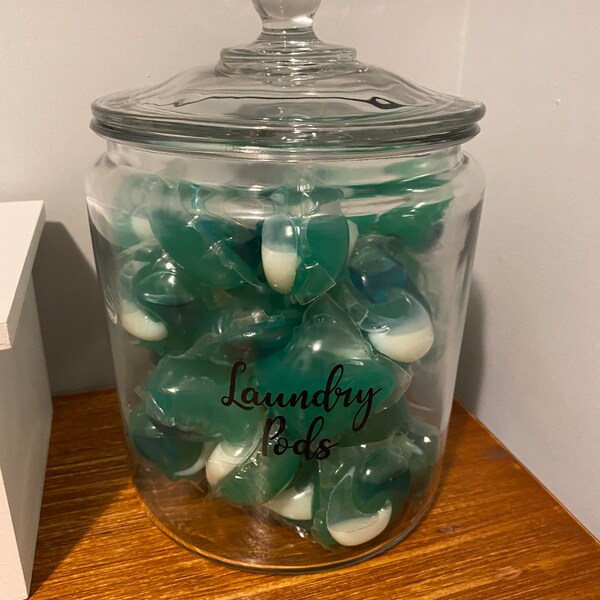 Laundry Pods Label Decal / Laundry Room Decor, Laundry Detergent Label ...