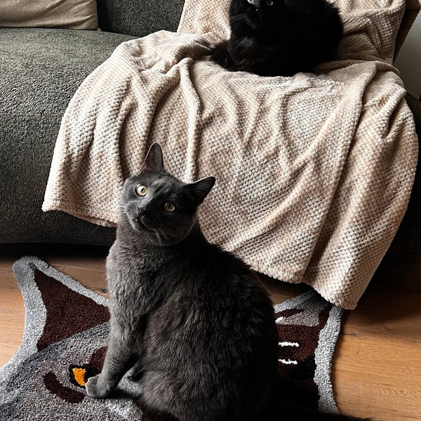 Custom Animal Portraits Tufted Rug, Pet Portrait Tufting Rug, 100% ...