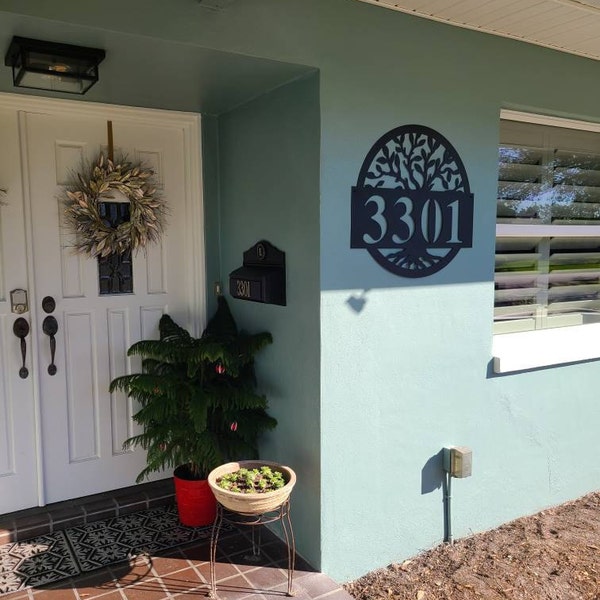 Custom Metal Address Sign, Metal House Numbers, Metal Address Plaque ...