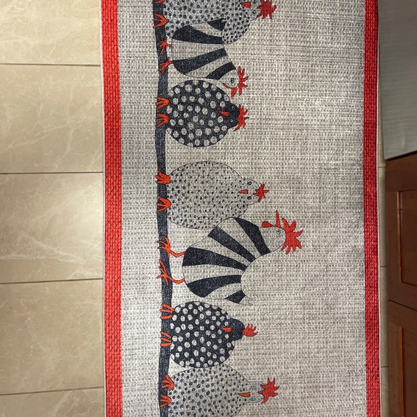 Chicken Decor Kitchen Dining Room Runner Rug / Mat Non-skid Machine ...