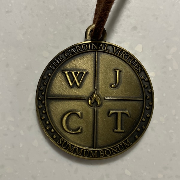 Stoic Pendant Memento Mori, Amor Fati, the Cardinal Virtues - Etsy