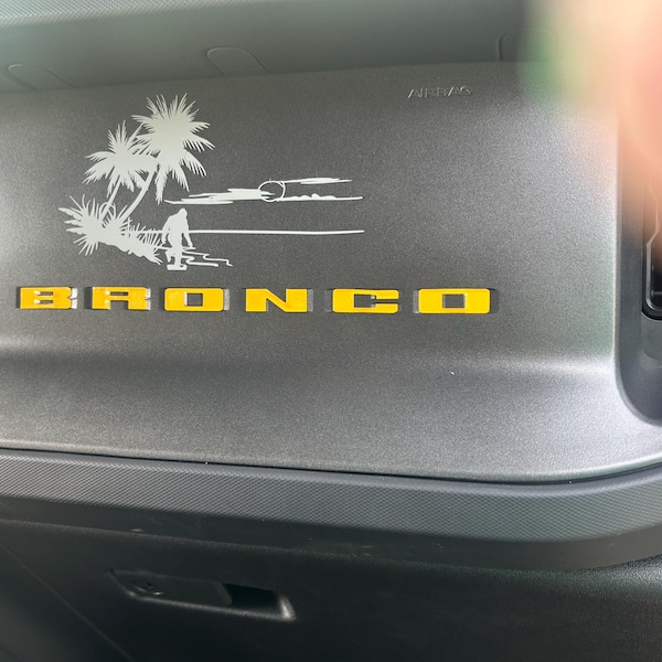 Bronco Sasquatch on the Beach Dash Decal for Dashboard - Etsy