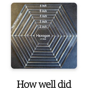 Pentagon, Pentangle Quilting Template Set, Stencil, Quilt Making ...