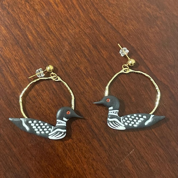 Common Loon Polymer Clay Earrings! (1 Pair) | Outdoors | Nature Lovers ...