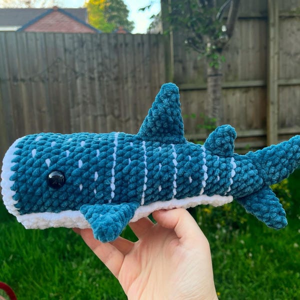 PATTERN: Plush Winslow the Whale Shark With Mouth Pocket and Mini Fish and Shrimp - Crochet ...