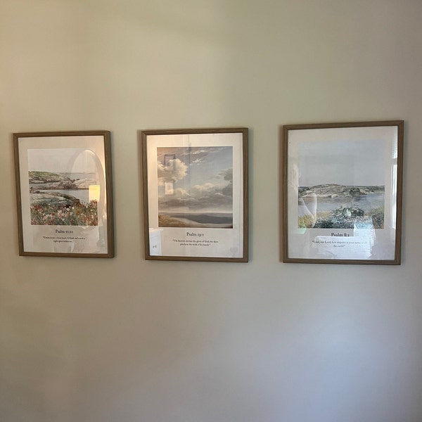 Christian Gallery Set of 3 / Psalms Scriptures / Christian Art / Bible ...