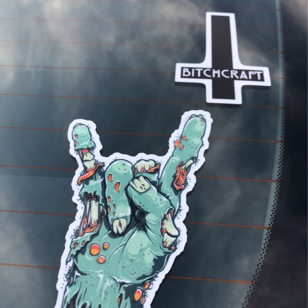 Zombie Rock N Roll Sticker Die Cut Digitally Printed Vinyl Graphic for ...