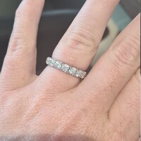 4ct Eternity Band, Eternity Ring, Women's Wedding Band, 14K Solid White ...