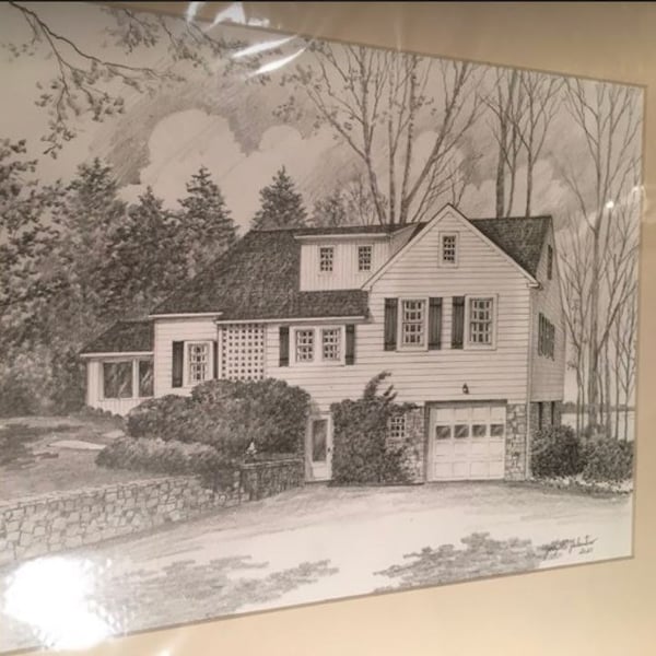 Custom Home Portrait, Hand Drawn, Original House Sketch, Home Drawing ...