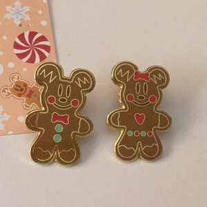 Mickey and Minnie Inspired Disney Gingerbread Cookie Pin Set - Etsy