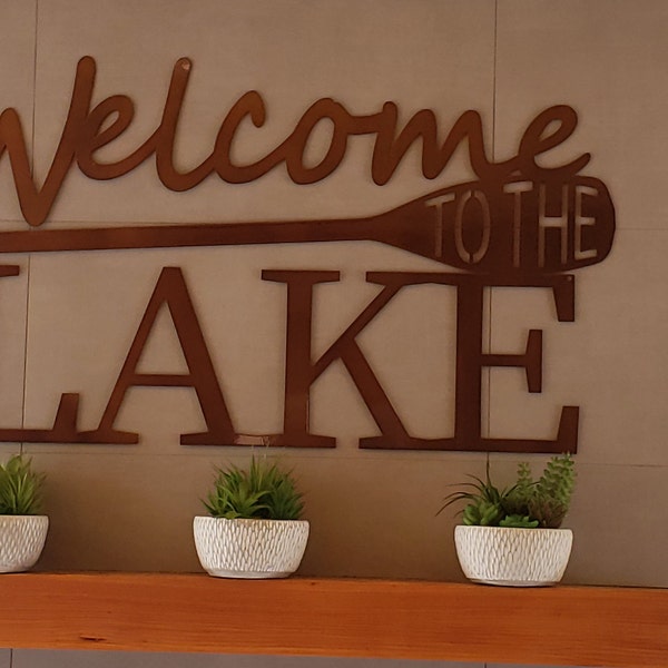 Welcome to the Lake Sign | Lake House Decor | Lakehouse Wall Art ...