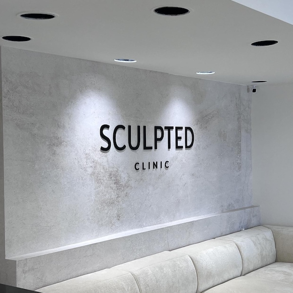 Large Entryway Sign for Wall , Custom Acrylic Lobby Sign , Double Sided ...