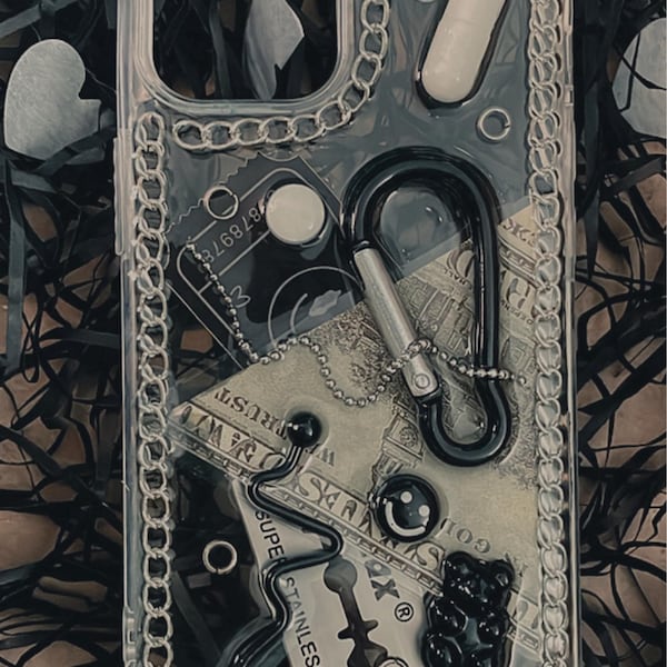 Resin Aesthetic Phone Case, Decoden Phone Case for iPhone 16 15 14 13 ...