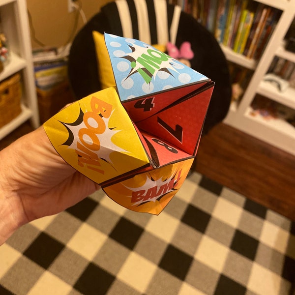 Instant Download- DIY Kids Super Hero Themed Fortune Tellers. Superhero ...