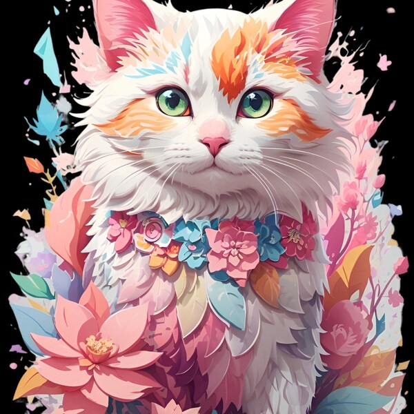 Realistic Fox Art: Indigenous & Splash Art Fusion, Vibrant Colors ...