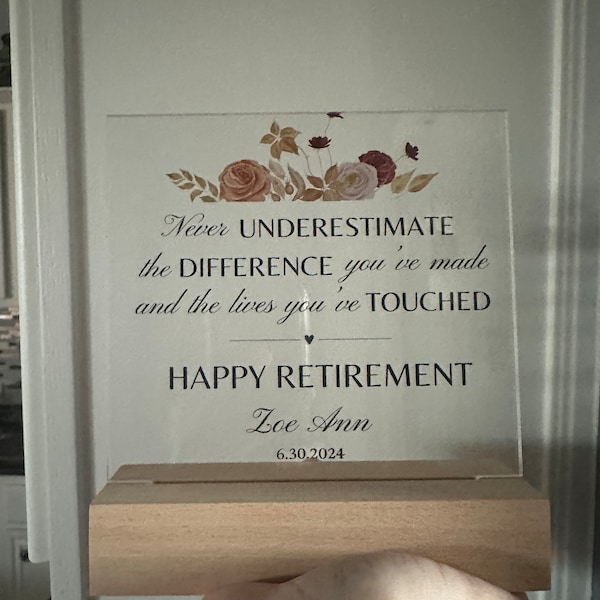 Retirement Gifts for Women Coworker, Custom Retirement Momento ...