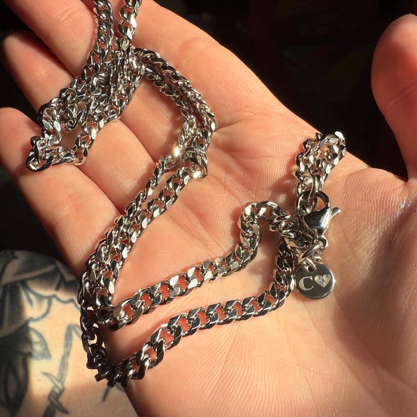 Mens Chain, 2mm Silver Mens Box Chain, Personalized Chain, Custom Mens ...