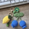 Handmade Crochet Mini Lemon Keychain / Mini Cute Lemon Bag Charm ...