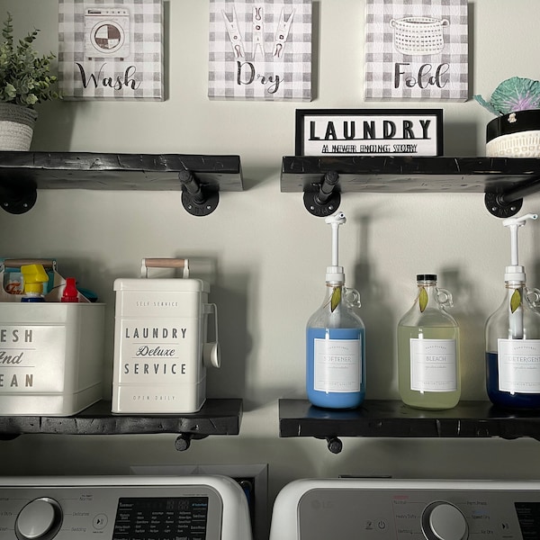 Set of 3, CLEAR 1/2 Gallon Laundry Jugs - Detergent, Softener + Bleach ...