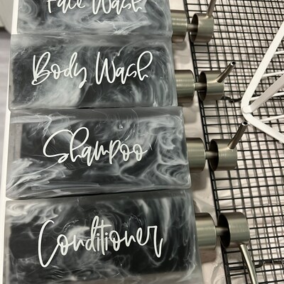 Shampoo Conditioner Body Wash Stickers Personalized Shampoo Labels ...