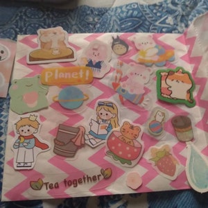 Cute Stickers Clear Kawaii Stickers Bunnies & Bears Outline | Etsy