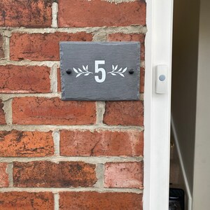 Rustic Slate Door Number, Slate Gate Sign Plaque, Stone Home Number ...