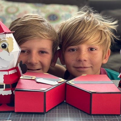 SANTA BOX Card SVG Instant Download Svg Project for Cricut, Scanncut ...