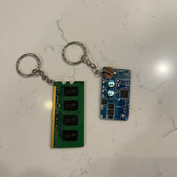 Upcycled Computer Keyring, Processor, RAM Keyring, Christmas Gift ...
