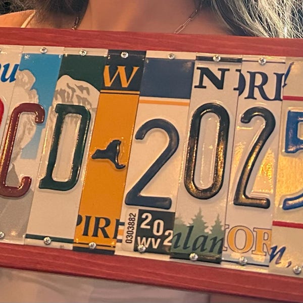 Custom License Plate Sign: Personalized Wood Decor - Etsy