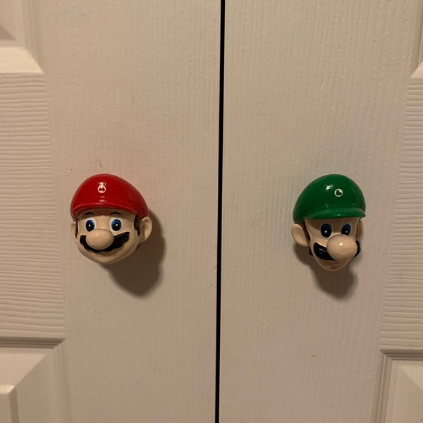 Mario Drawer Pulls Glow in the Dark Super Mario Bros Furniture Knobs ...