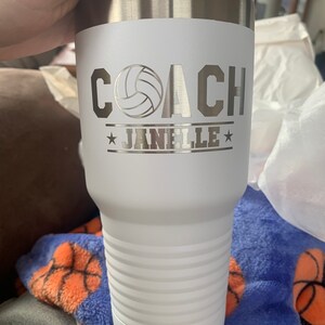 Personalized Volleyball Coach Tumbler Cup Personalized Volleyball Coach ...