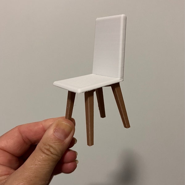 Dining Table and Chairs - Miniature Furniture 1/12 Scale, Digital STL ...