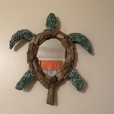 Sea Turtle, Shelf Table Sitter, Oyster Shell, Nautical Decor, Gifts for ...