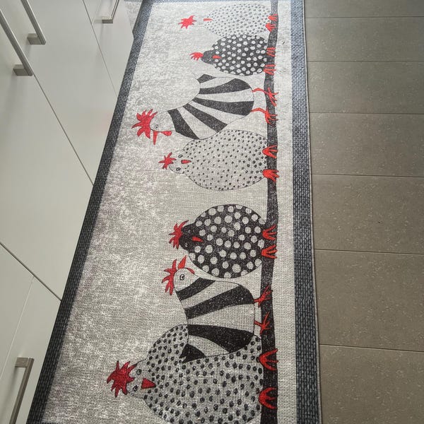 Chicken Kitchen Dining Room Runner Rug / Mat Non-skid Machine Washable ...