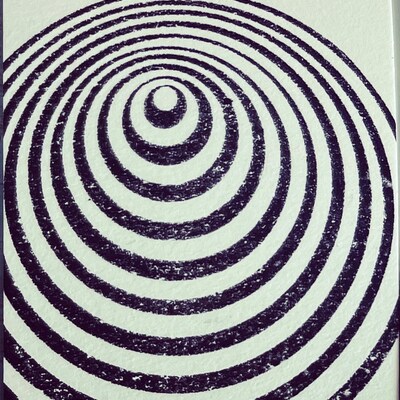 Twilight Zone Swirl RUBBER STAMP, Spiral Stamp, Round Stamp, Sci-fi ...