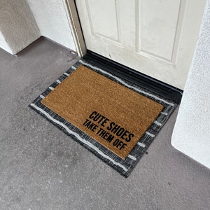 Shoes off Skinny Doormat Shoes off Door Mat Shoes off - Etsy