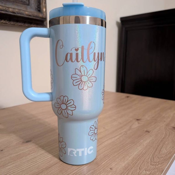 Stanley Cup Stickers, Flowers Decals Sheets, Decals for Tumbler 40 Oz ...