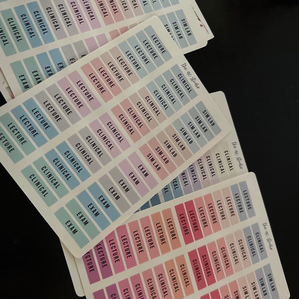 Nursing School Class Binder Labels Stickers, Nursing Student Stickers ...