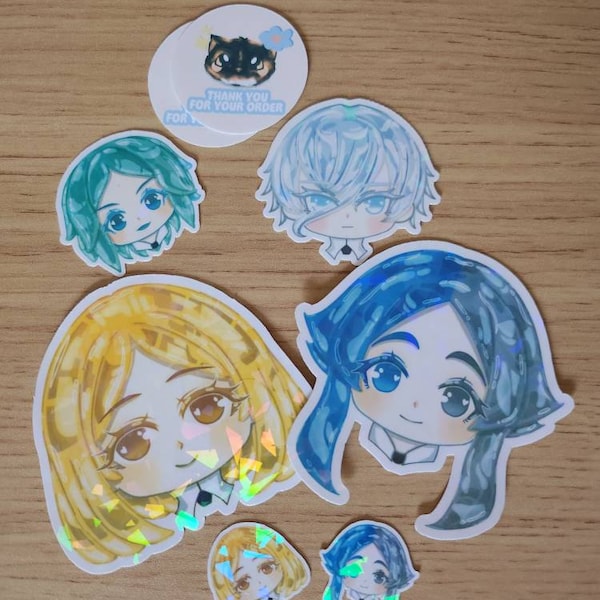 3 Twisted Wonderland Chibi Stickers Holographic Water Resistant Hand ...