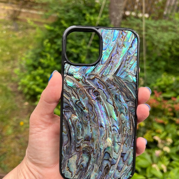 Abalone Shell Phone Case Iridescent Cover for iPhone 16 15 14 13 12 11 Pro Max /16pro/16promax ...