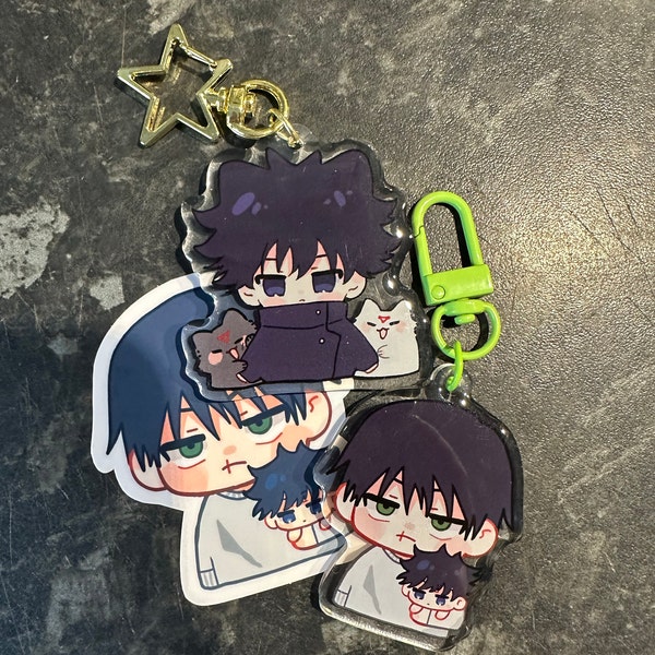 Cute Duo Chibi Acrylic Charm / Keychain / Kawaii / Anime / Gift - Etsy