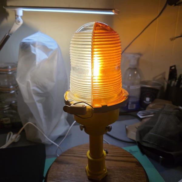 Authentic Runway Light Desk Lamp | Aviation Desk Lamp | Vintage ...